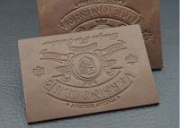 China Custom Embossed Leather Patches for Jeans 6x8 cm - Genuine & PU Leather with Hot Stamping Options for sale