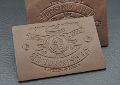 China Custom Embossed Leather Patches for Jeans 6x8 cm - Genuine & PU Leather with Hot Stamping Options for sale