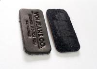 China Custom Eco-Friendly Dark Brown Embossed Leather Patches for Clothing - 500pcs MOQ, 7-10 Day Lead Time for sale