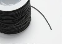 China 2mm Black Elastic Cord for Clothing - Eco-Friendly Stretchy Polyester/Nylon/Cotton Material with 3000m MOQ for sale
