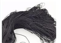 China 2mm Black Elastic Cord for Clothing - Eco-Friendly Stretchy Polyester/Nylon/Cotton Material with 3000m MOQ for sale