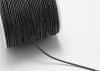 China 2mm Black Elastic Cord for Clothing - Eco-Friendly Stretchy Polyester/Nylon/Cotton Material with 3000m MOQ for sale