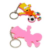 China Custom Cartoon Character Silicone Keychains 4×5cm Promotional Products with EN71 Certification for sale