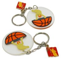 China Custom Silicone Souvenir Keychain 4x5cm Promotional Gift - PVC Material with Custom Logo Printing for sale
