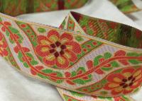China Custom Printed Cotton Woven Tape 50 Yards Roll Garment Accessories Eco Friendly for sale