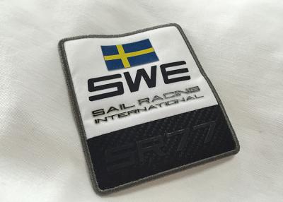 China Custom Woven Clothing Labels 20cm Width with 1mm Embroidery Edge - 500pcs Minimum Order for sale