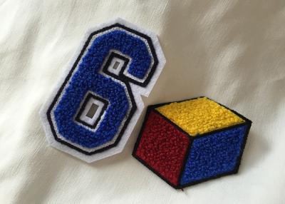 China Custom Embroidered Number & Letter Patches - Iron On Towel Embroidery with Laser Cut Edges and Multiple Material Options for sale