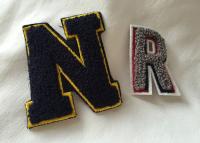 China Custom Embroidered Number & Letter Patches - Iron On Towel Embroidery with Laser Cut Edges and Multiple Material Options for sale