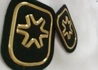 China Custom 3D Rubber Patches with Gold TPU Logos - 300 Piece MOQ, 10-20 Day Delivery for Sportswear for sale