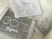 China Disney Gold Foil Woven Clothing Labels - 50-150 Denier Yarn with Ultrasonic Edge Cutting for sale