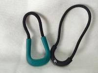 China Custom U-Shape Rubber Zipper Puller with String - PVC Material, Nickel-Free, 500-1000 MOQ for sale