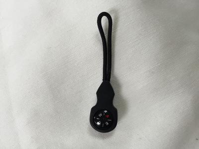 China Outdoor Backpack Black Rubber Zipper Puller with Compass - Auto-Lock Function, 10-20 Day Delivery for sale