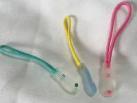 China Custom TPU Rubber Zipper Puller with Cord - Multi-Color Logo Printing for Clothing & Bags - 7-9 Day Samples for sale