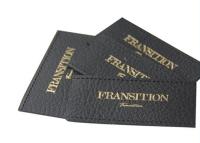 China Custom Recycled PU Leather Patches Embossed Debossed Logo for Jeans Bags 5cm for sale