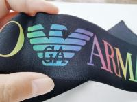 China Nylon Spandex 3cm Black Elastic Band with Custom Colorful Logo for Garment for sale