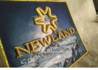 China Custom 3D Raised Logo Woven Embroidered Patches Sew On Cloth Badges 100% Cotton for sale