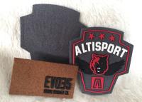 China Custom 3D Rubber Logo Patches - Injection Sew-On T-Shirt Badges in PVC/Silicone Materials with Custom Sizes for sale