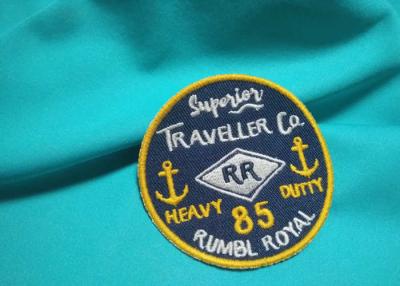 China Custom Embroidered Military Hat Patches Silk Nonwoven Uniform Patch 25-100mm for sale