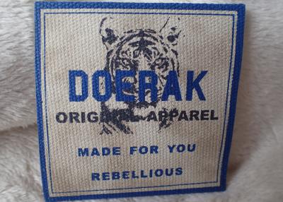 China High Density 3D Organic Canvas Screen Printing Label for Children's Garments - 1000 MOQ, 7-10 Day Delivery for sale