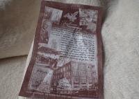 China Custom Non-Woven Fabric Heritage Patches Screen Printing Eco-Friendly 15x7cm for sale