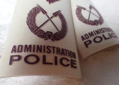 China Custom High Density Screen Printed Police Shoulder Patches 3D Clothing Labels 500 Pairs MOQ for sale