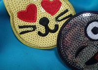 China Custom Woven Embroidered Patches for Clothing Pink Lovely Band Design Eco-Friendly Materials for sale