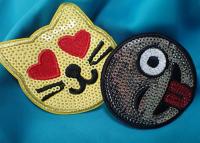 China Custom Woven Embroidered Patches for Clothing Pink Lovely Band Design Eco-Friendly Materials for sale