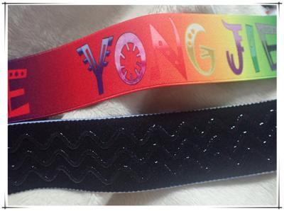 China 30mm Custom Logo Silicone Rubber Anti-Slip Elastic Strip for Garment and Sportswear for sale