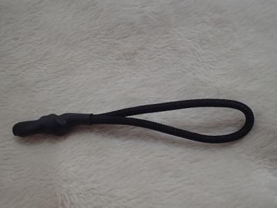 China Black Zipper Puller with Nylon Cord and Rubber Ending for Garment Bag Luggage 50 Pcs for sale
