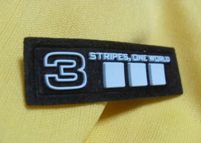 China Custom 3D Silicone Rubber PVC Patches for Jackets with Sewing Groove Edge for sale
