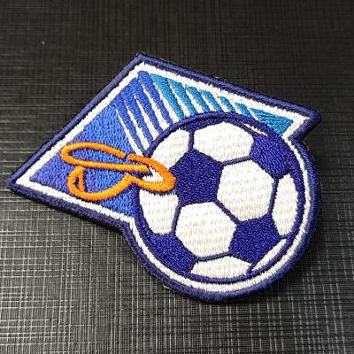 China Custom Full Embroidered Fabric Patches for Clothing OEM 2 Color Logo for sale