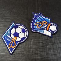 China Custom Full Embroidered Fabric Patches for Clothing OEM 2 Color Logo for sale