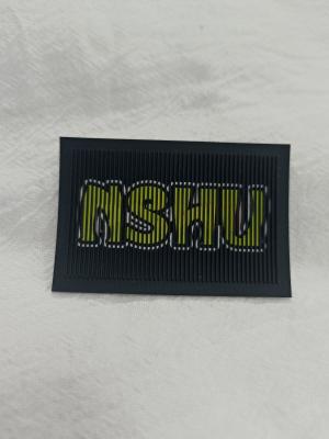 China Custom OEKOTEX Silicone Patches Embossed Logo Washable 3D Badge for Clothing for sale