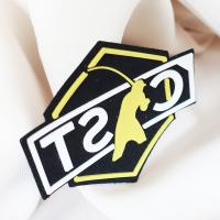 China Custom OEKOTEX Silicone Patches Embossed Logo Washable 3D Badge for Clothing for sale