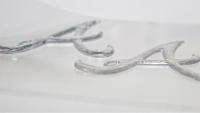 China Custom Imitate Ice Semi Transparent Glossy TPU Logo Heat Transfer Badge for Garment 3D for sale