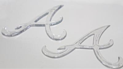 China Custom Imitate Ice Semi Transparent Glossy TPU Heat Transfer Label for Clothing 3D Injection for sale