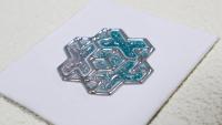 China Custom TPU Heat Transfer Labels Shiny Chrome Iron On Stickers for Clothing OEKOTEX Certified 3D Logo for sale
