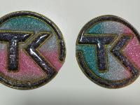 China Custom Holographic TPU Patches for Jeans Purple Heat Transfer Labels 3-7 Days Sample for sale