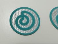 China Custom Flock Heat Transfer Labels 8x8cm & 6x6cm with OEKO-TEX Certification for Clothing and Apparel for sale
