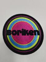 China Custom 6x6cm Flock Heat Transfer Logo Patch for T-Shirts and Clothing - 5-7 Day Production for sale
