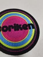 China Custom 6x6cm Flock Heat Transfer Logo Patch for T-Shirts and Clothing - 5-7 Day Production for sale
