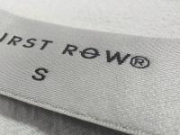 China Custom Washable Woven Fabric Labels Neck Sewing Tags Laser Cut Edge 40x20mm Soft Patches For Bags Clothing for sale