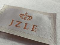 China Custom High Density Woven Embroidery Patches 60x25mm Luxury Labels for Shoes for sale