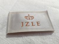 China Custom High Density Woven Embroidery Patches 60x25mm Luxury Labels for Shoes for sale