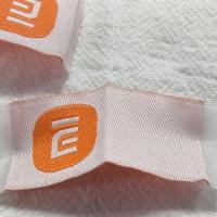 China Custom High Density Woven Labels 40x20mm Polyester Thread for Clothing Bags for sale