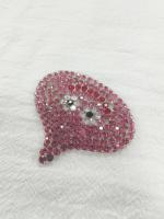China Custom Rhinestone Heat Transfer Labels 15x7cm Hot Fix Iron On for T Shirts Hats DIY Crystal Logo Sticker for sale
