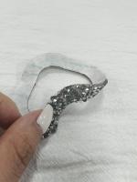 China Custom Rhinestone Heat Transfer Label 15x7cm Hotfix Design for T-Shirt Jacket for sale