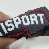China Custom 3D Silicone Heat Transfer Label Reflective Iron On Patch for Clothing Logo 2-3 Colors for sale