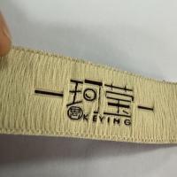 China Satin Woven Clothing Labels 3x10cm Custom Branding 100% Polyester for sale