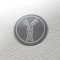 China Custom Silicone Screen Printed Patches Animal Logo Badges for Apparel Bags 4.5x2.5cm for sale